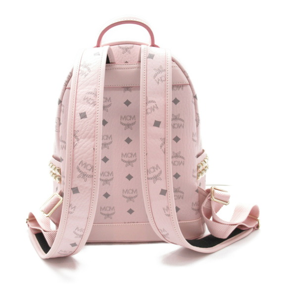 MCM | Bags | Mcm Rucksack Studded Pink Side Backpack Leather Powder ...